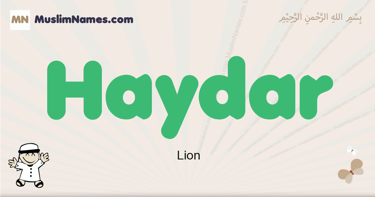 Haydar - Meaning of the Muslim baby name Haydar