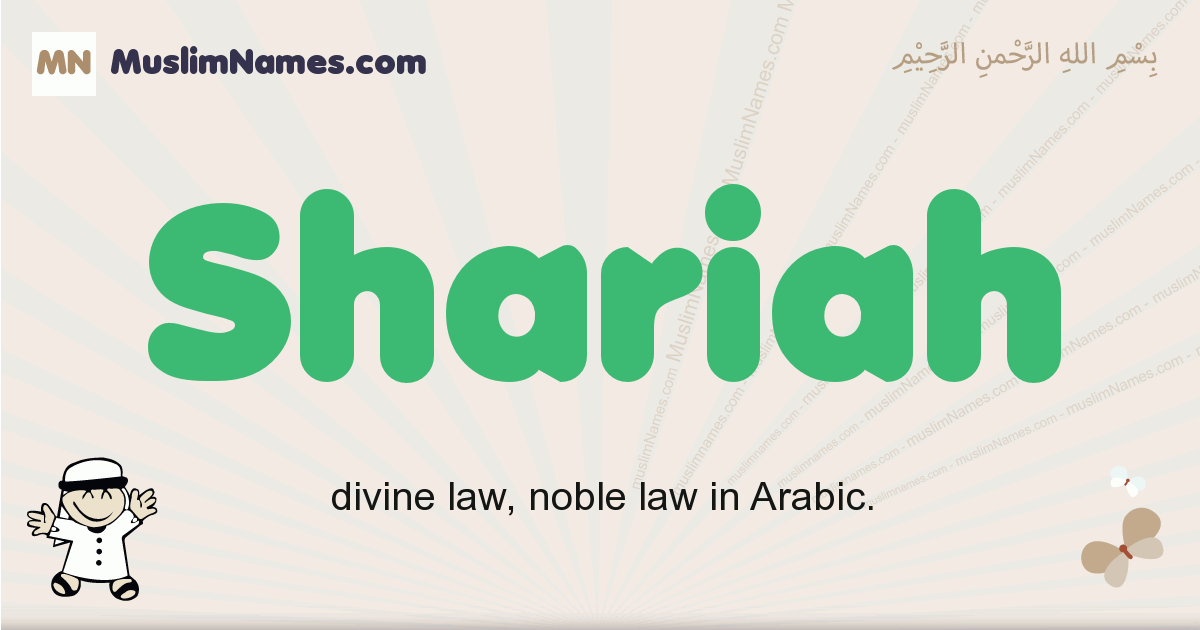 Shariah muslim boys name and meaning, islamic boys name Shariah