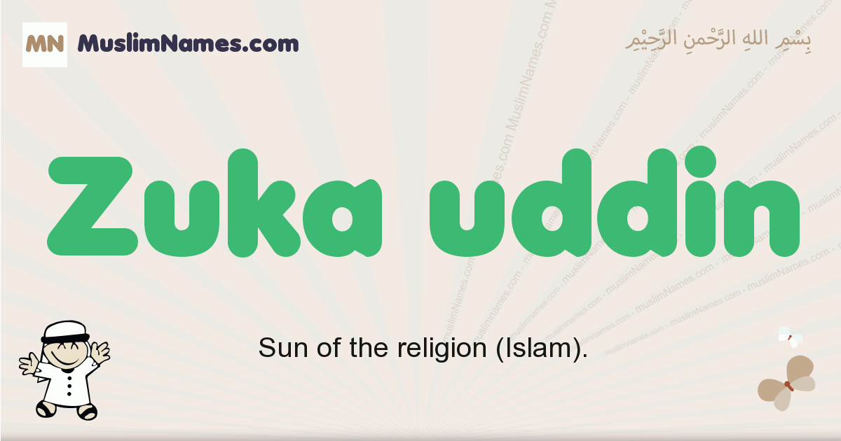 Zuka Uddin muslim boys name and meaning, islamic boys name Zuka Uddin